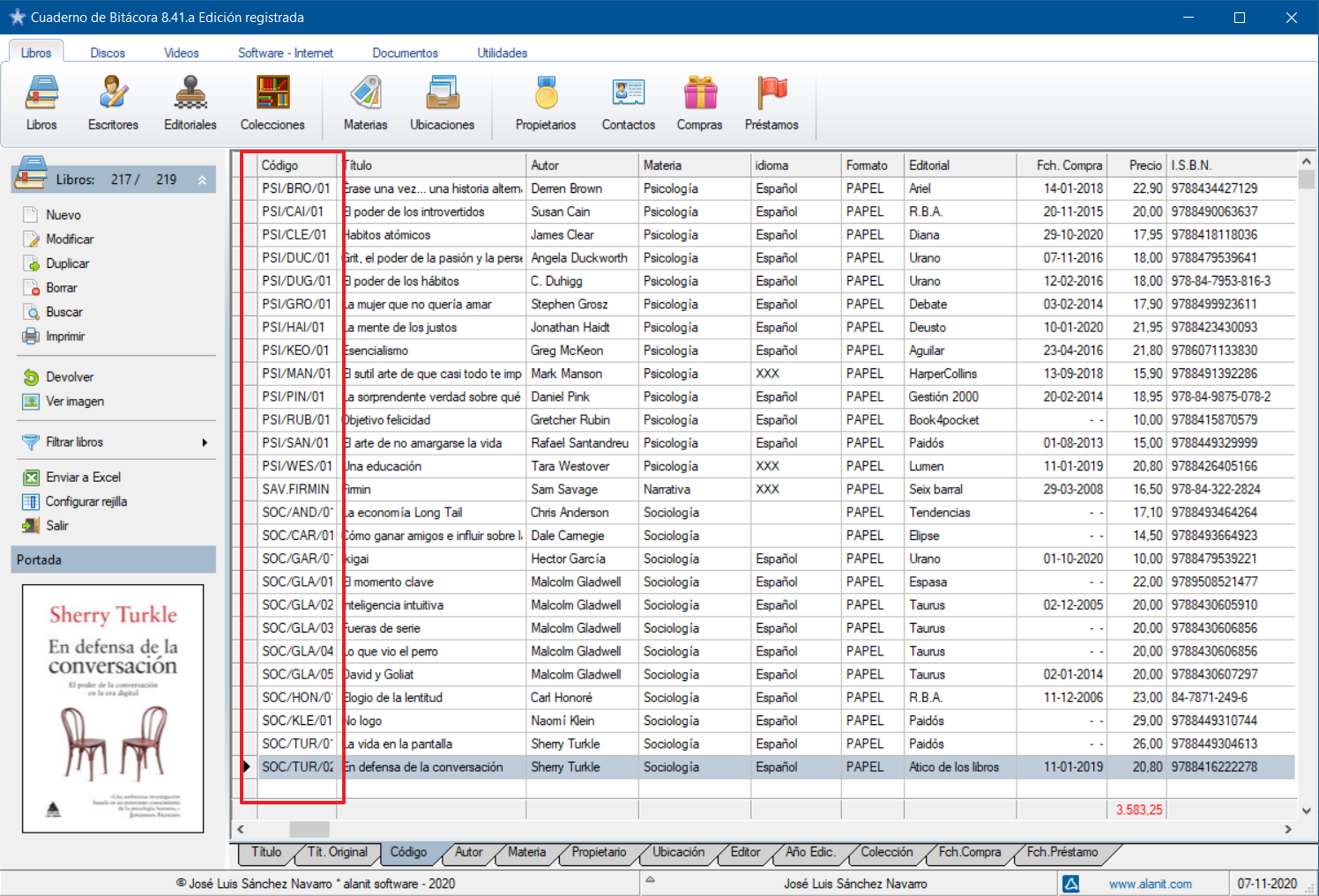 maneras de codificar libros – alanit